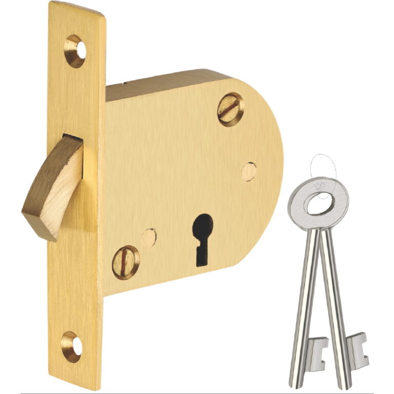 BRASS DEAD LOCK SLIDING 4 LEVER 45MM - victorylocks.com